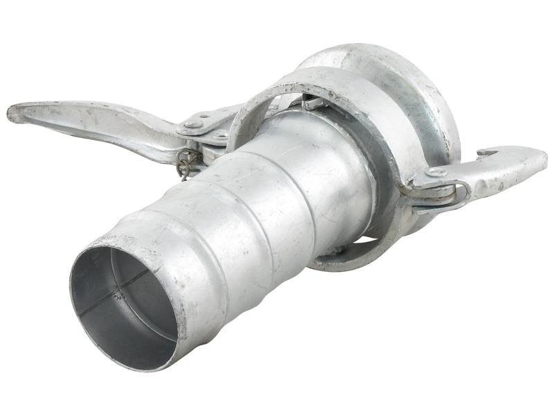 Coupling with hose end - Female 4'' (108mm) x4'' (102mm) (Galvanised)