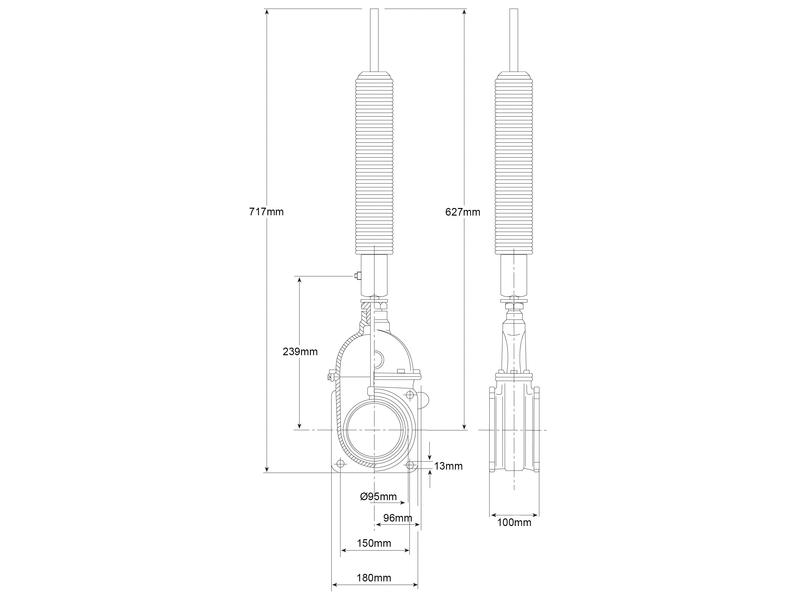 Gate valve with oildynamic ram with spring - Double flanged - Heavy ...