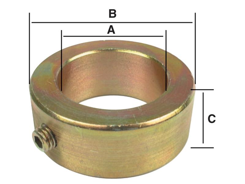 Shaft Locking Collar, ID: 2'', OD: 3'', Height: 1-1/8''.