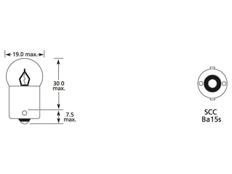 Light Bulb (Filament) R5W, 12V, 5W, BA15s (Box 1 pc.)