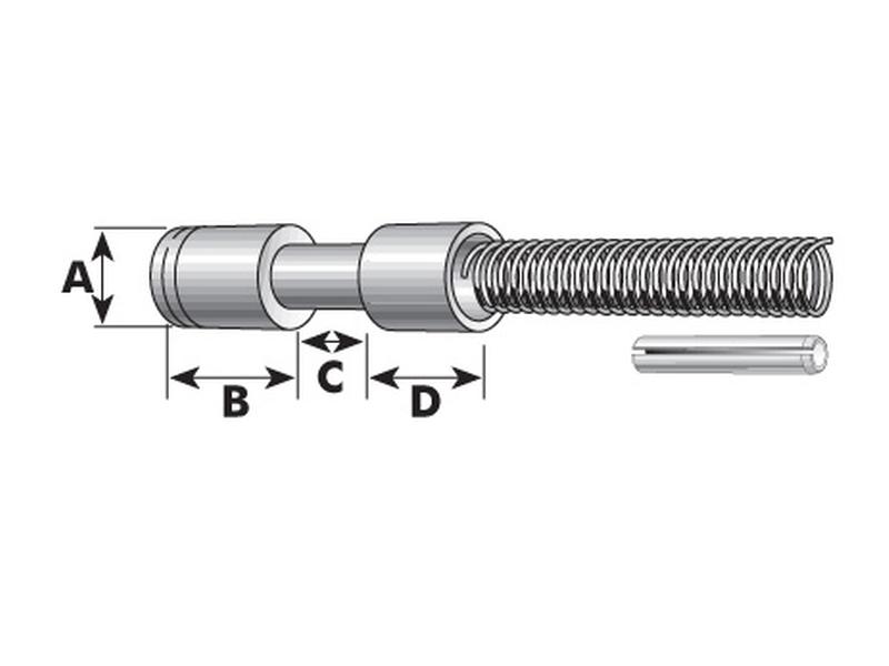 PTO Yoke Pin - Pin Ø:12.9mm