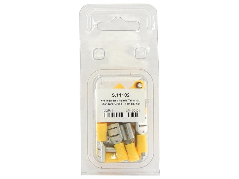 Agripak 25 pcs. Pre Insulated Spade Terminal Female, 9.5mm, Yellow