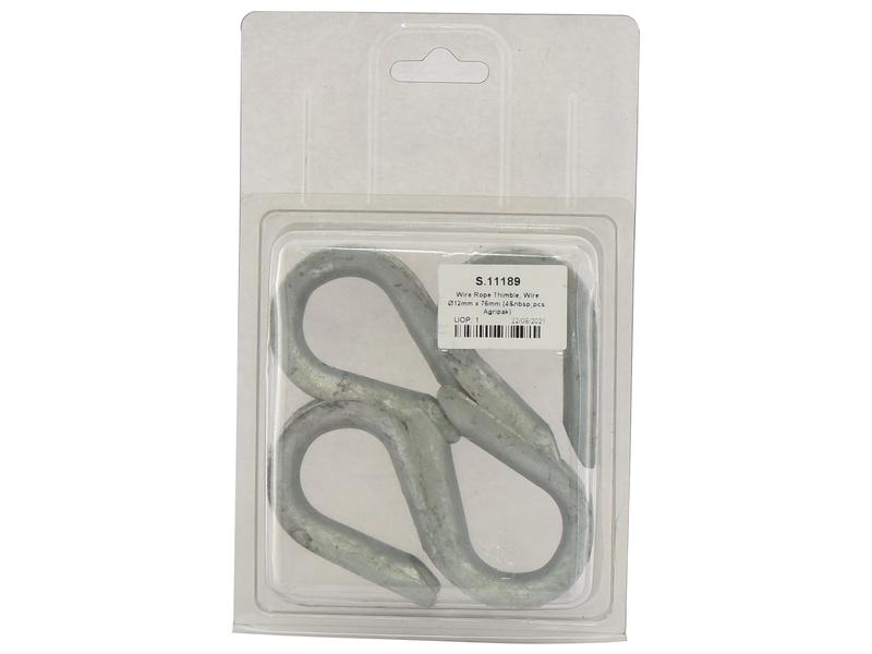 Agripak 4 pcs. Wire Rope Thimble 12 x 76mm