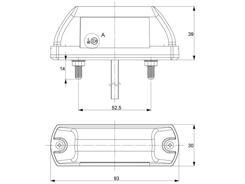 LED Number Plate Light, 12-24V (RH & LH)