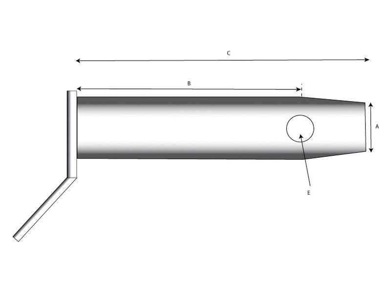 Swinging Drawbar Hinge Pin 25x355mm