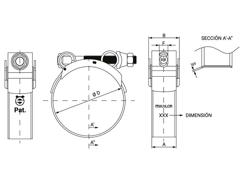 Heavy Duty Single Bolt Ø149-161mm