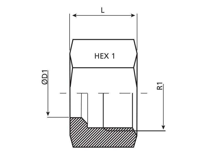 Dicsa Metric Nut M26 x 1.5 (18L)