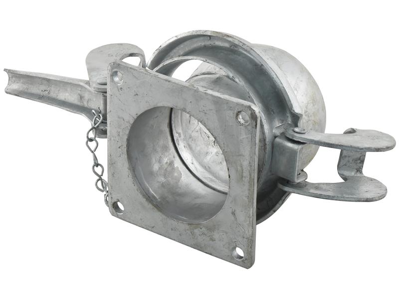 Coupling with Square Flange Short - Male 5'' (133mm) x (125mm) (Galvanised)