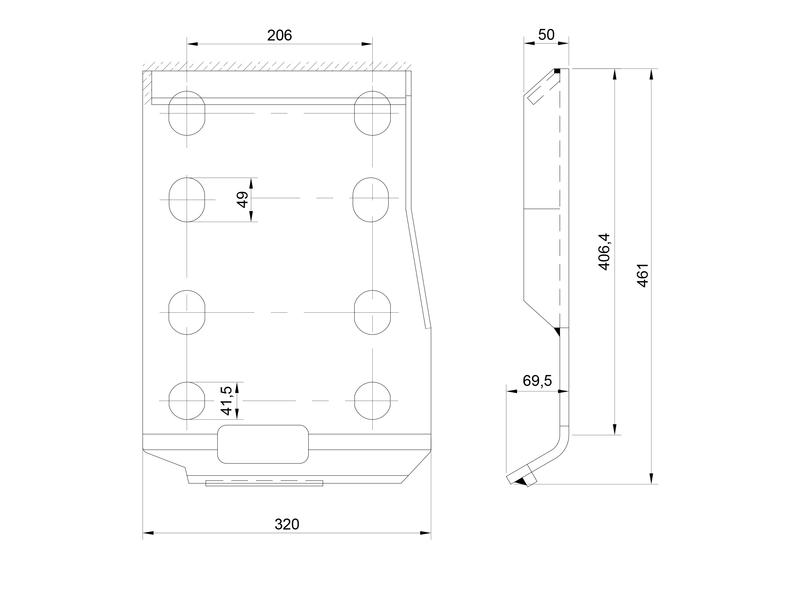 Loader Bracket (Pair), Replacement for: Bobcat