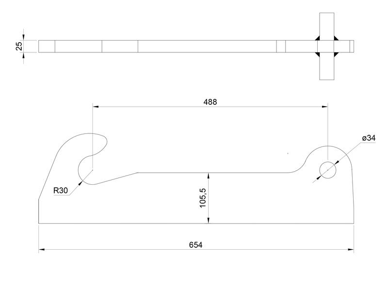 Loader Bracket (Pair), Replacement for: JCB Tool Carrier