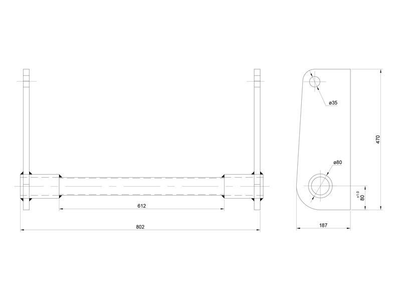 Loader Bracket, Replacement for: Manitou.
