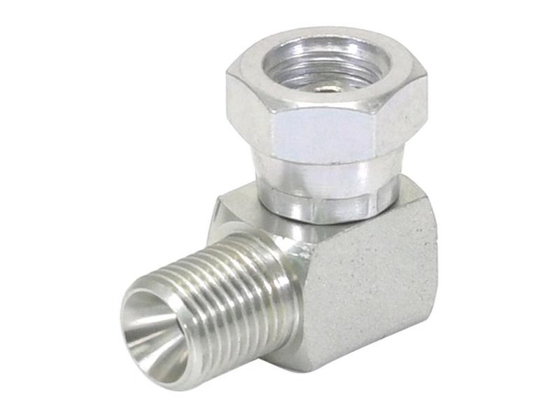 Hydraulic Adaptor 1/4'' BSP Male x 1/4'' BSP Swivel Female 90° Compact Elbow