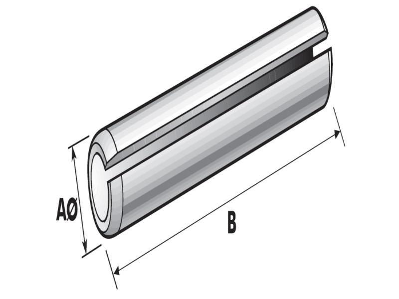 Metric Roll Pin, Pin Ø8mm x 55mm