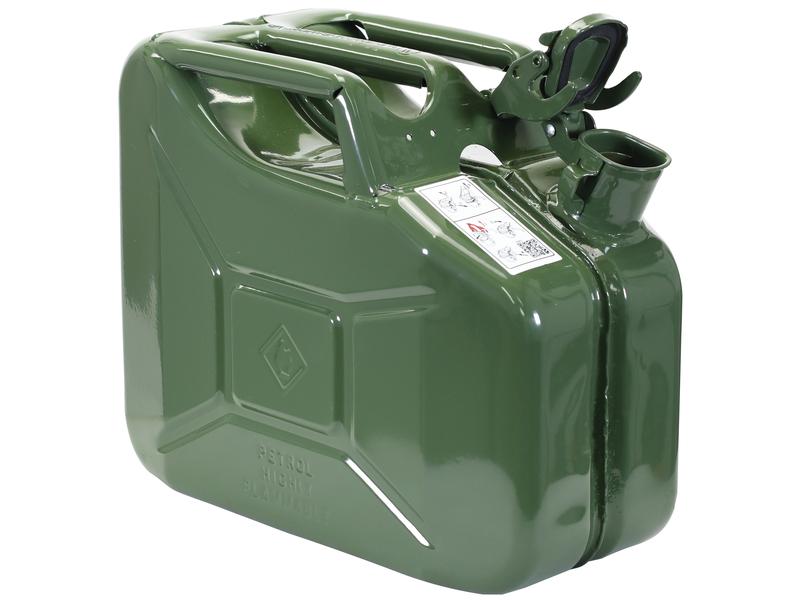 Metal Jerry Can - Green 10 L (Unleaded Petrol)