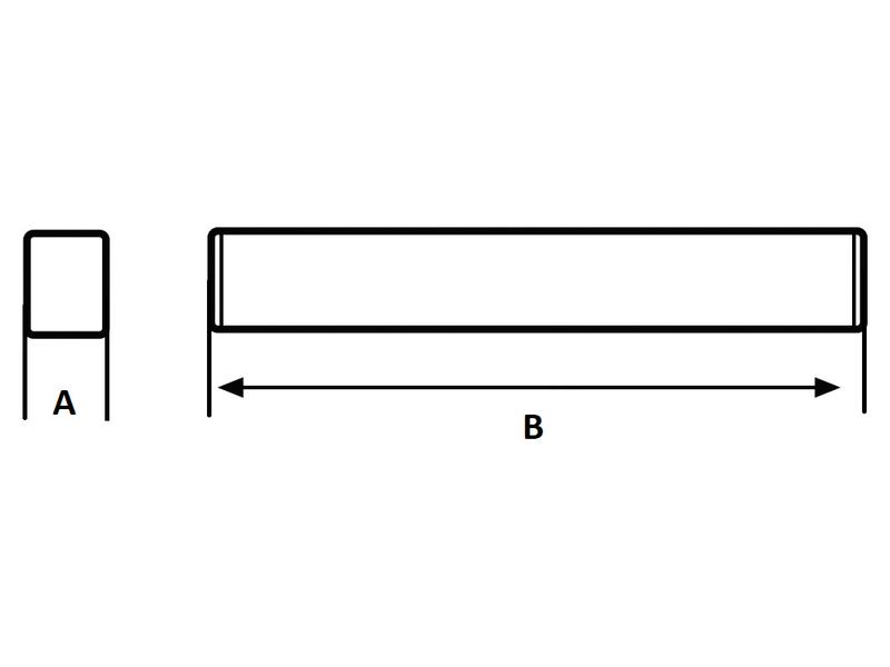 Weasler PTO Shaft - Rectangle Shaft, Shaft Ø: 1 x 1-1/8'' Length: 6ft
