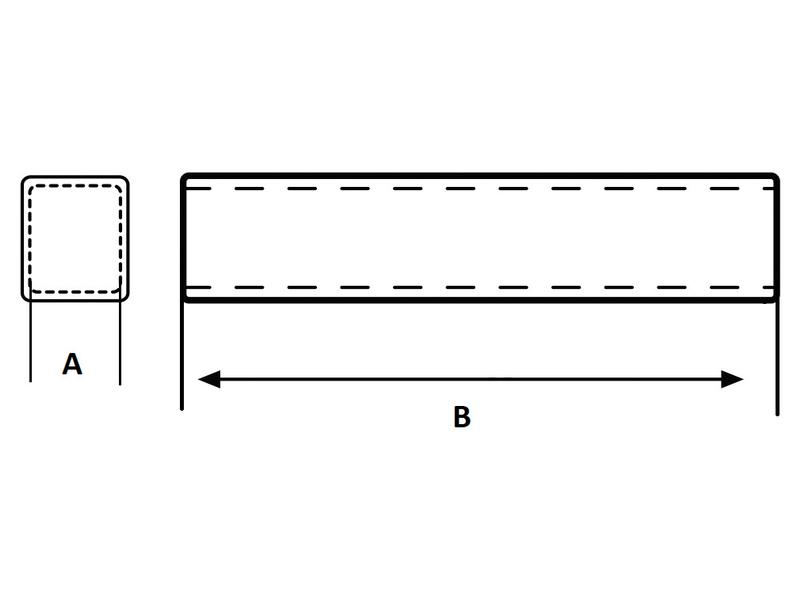 Weasler PTO Tube - Rectangle Tube, Shaft Ø 1 x 1-1/8'' Length 6ft
