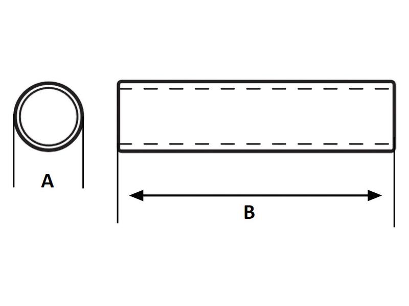 Weasler PTO Tube - Round Profile, OD 2'' Length: 6ft