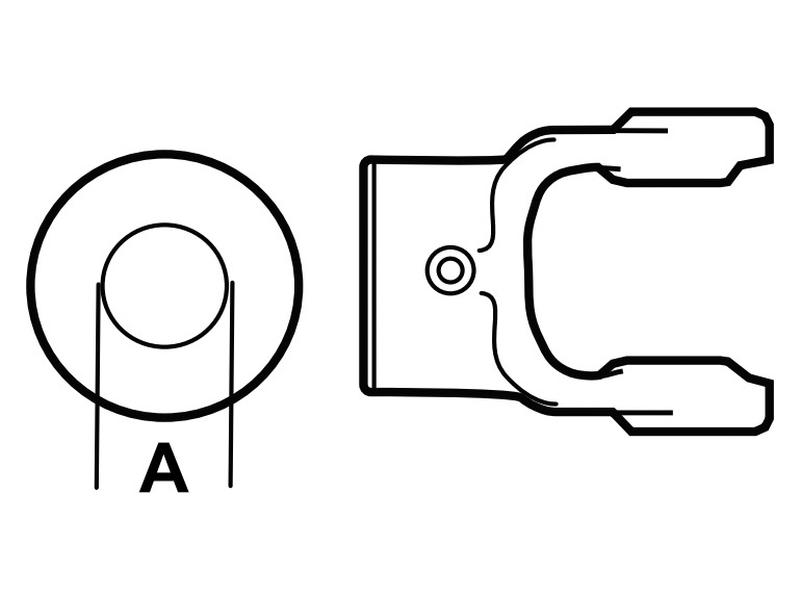Weasler PTO Yoke – Shear Pin Yoke (U/J Size30.2 x 92mm) Bore Ø 1-3/8 ...