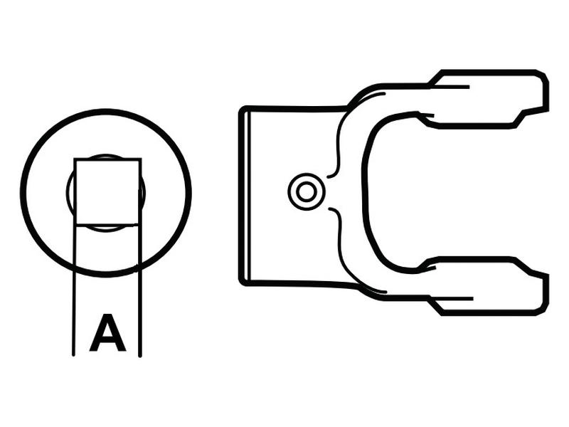 Weasler PTO Yoke – Square Bore Yoke (U/J Size 31/32'' x 2 9/32'') Bore ...