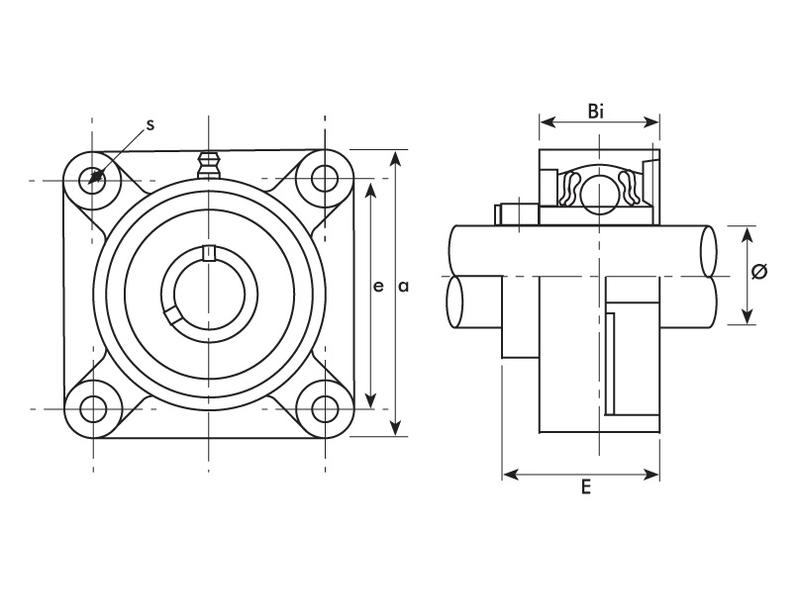 NTN SNR Four-Bolt Flanged Unit (UCF208-24)