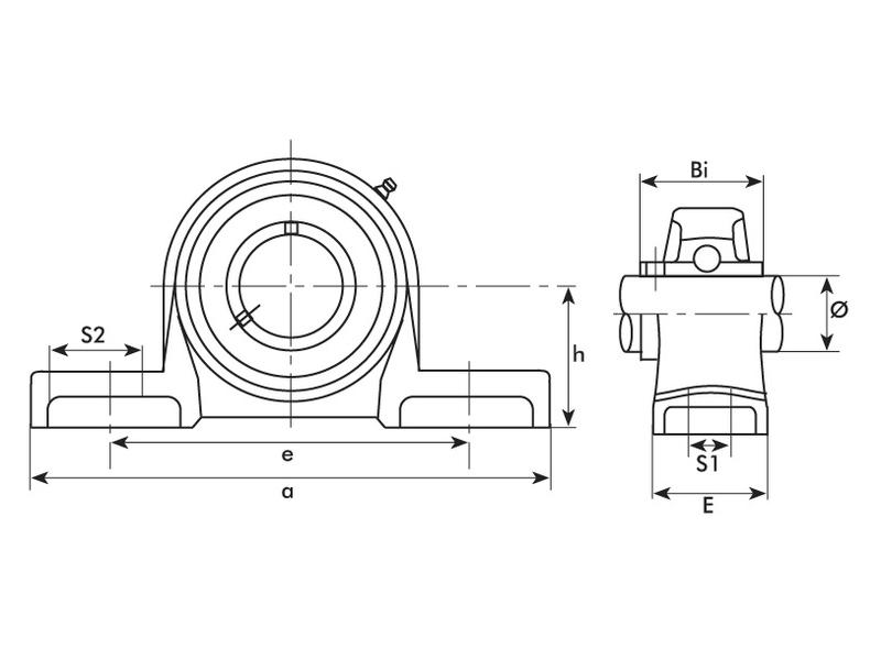 NTN SNR Two-Bolt Pillow Block Bearing (UCPX08)