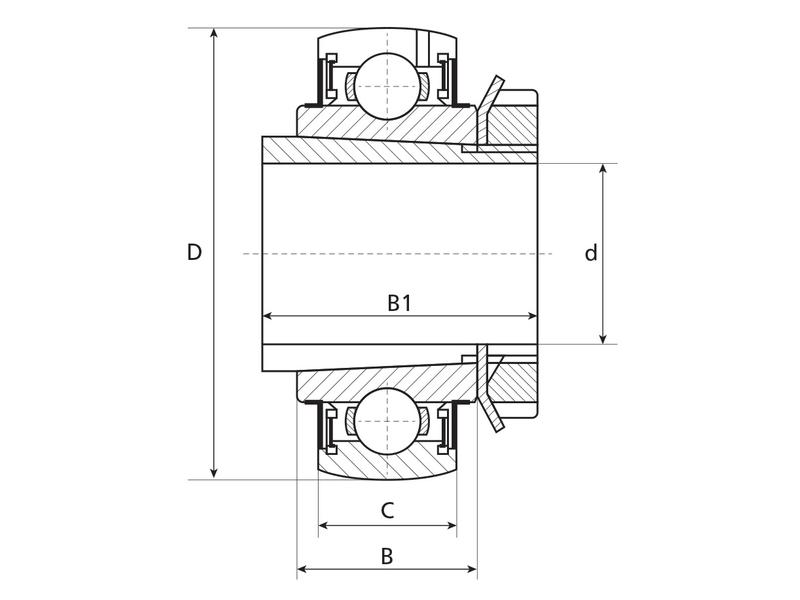 NTN SNR Plummer Block Bearing Insert Taper Bore (UK211)