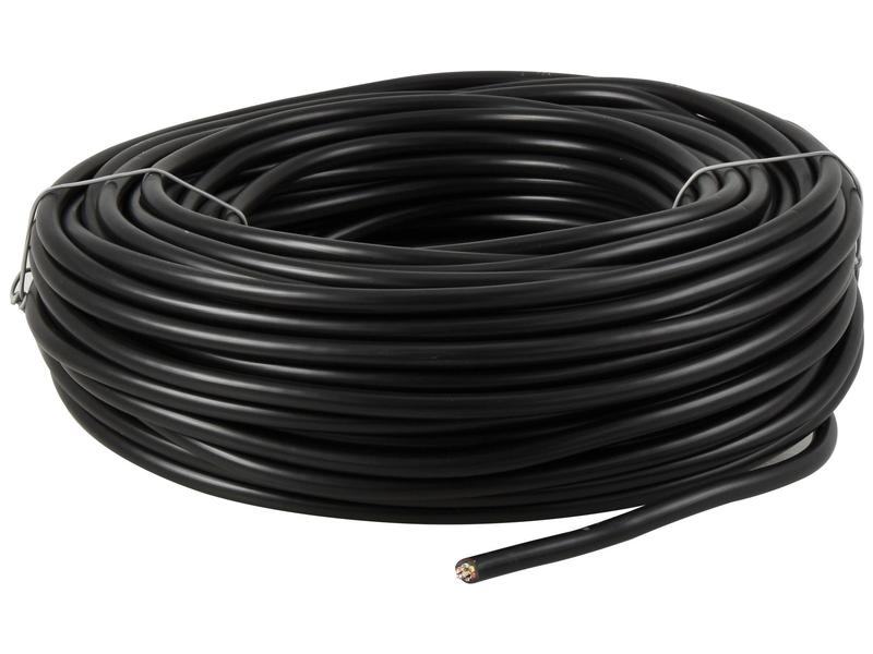 Electrical Cable - 7 Core, 1mm² Cable, Black (Length: 50M)