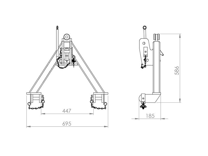 A Frame Quick Hitch System (Cat.0) CE Approved