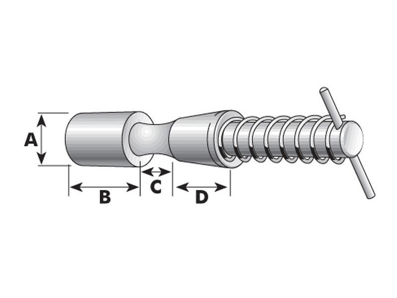 PTO Yoke Pin - Pin Ø:13mm