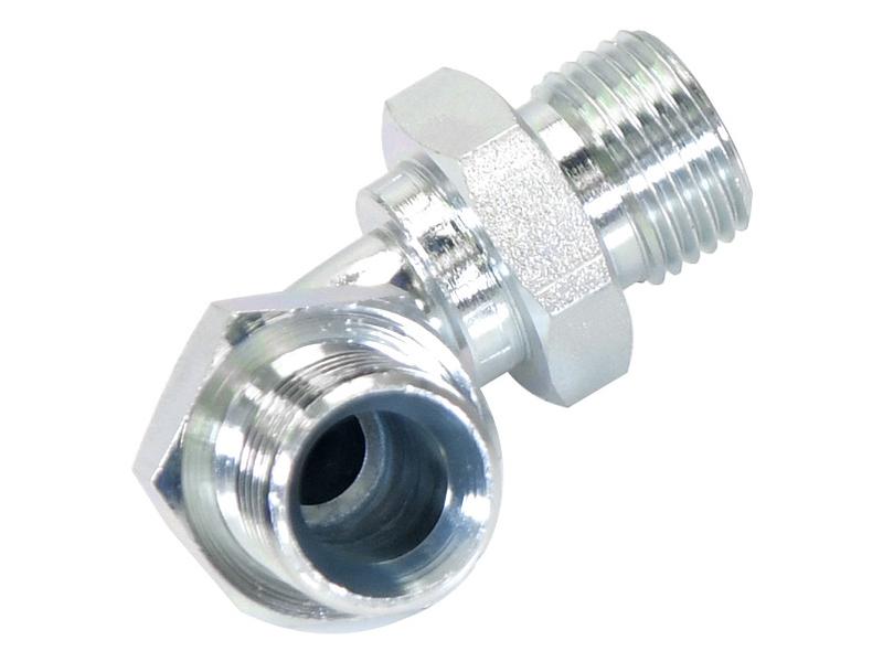 Adaptador hidráulico 1/2'' BSP Macho x 1/2'' BSP Macho Codo Curvo 90°