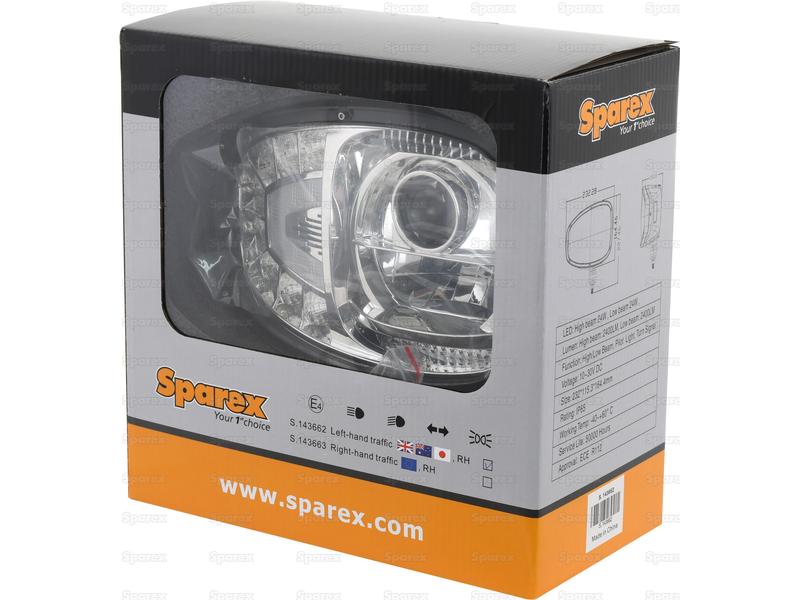 LED Head Light, Interference: Class 3, RH (LH Dip), 1200 - 1290 Lumens ...