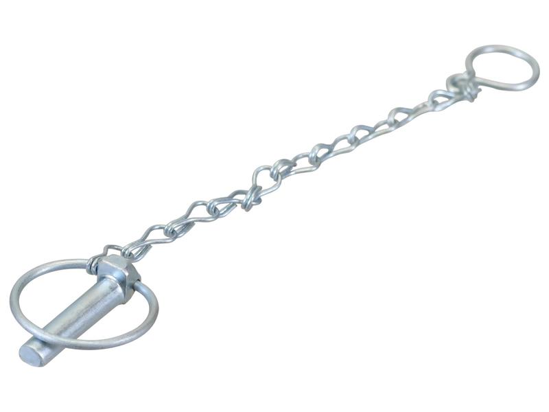 Round Linch Pin, Chain & Hook Assembly, Pin Ø11mm
