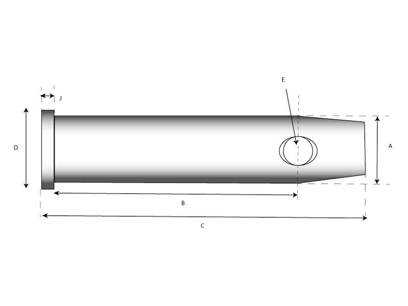 Top link pin 16x98mm Cat. 0 (Ø16mm)