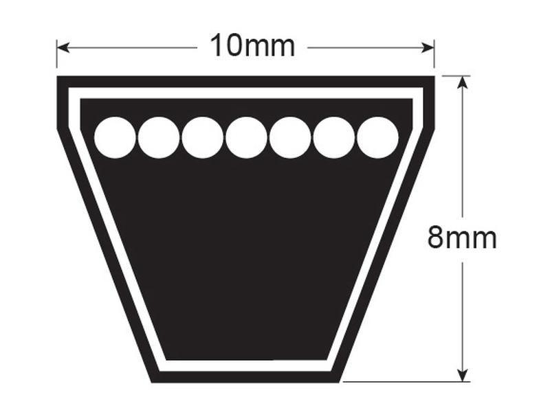 Raw Edge Moulded Cogged Belt Kit - AVX Section - Belt No. AVX10 x 1340 ...