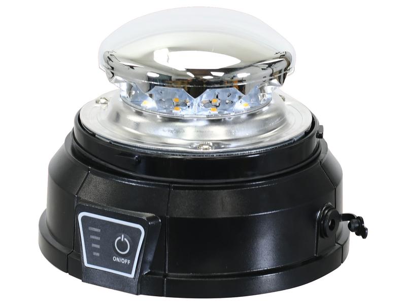 LED Rechargeable Beacon, Amber, Magnetic 100-240V, 12/24V