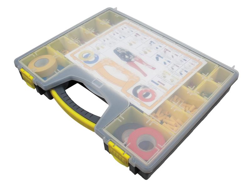 Pre Insulated Terminal Kit with Crimp Tool, Double Grip Assorted (Carry ...