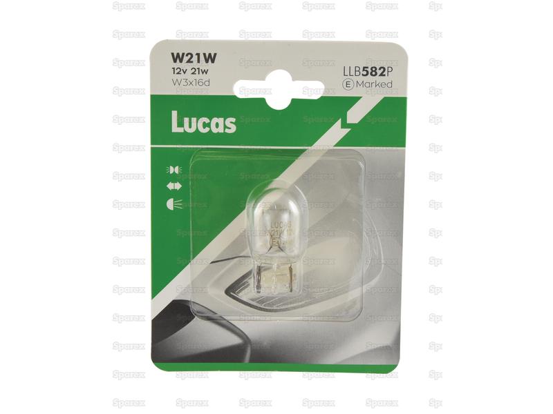 Light Bulb (Filament) W21W, 12V, 21W, W3x16d (Clamshell 1 pc.)