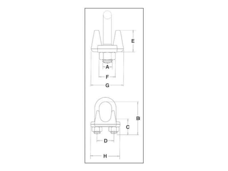 Wire Rope Clip G450 - Ø9-10mm (4 pcs.)