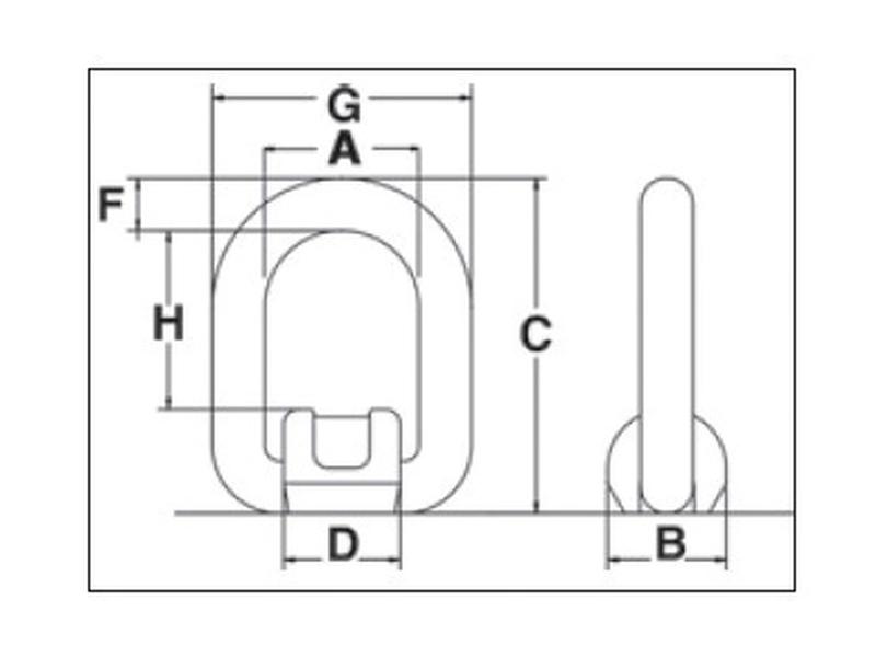 Weld-On Pivot Link S265 - SWL: 1.2T