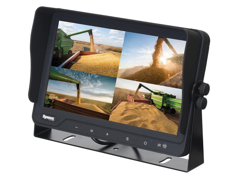 Wired Vehicle Camera System 9'' 4QUAD Split Digital Touch Button ...
