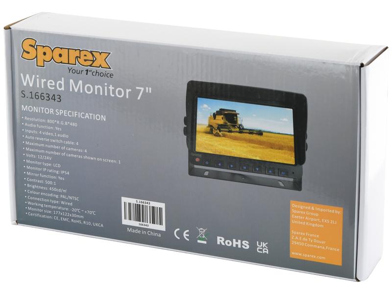 Wired Vehicle Camera Replacement Monitor (7'')