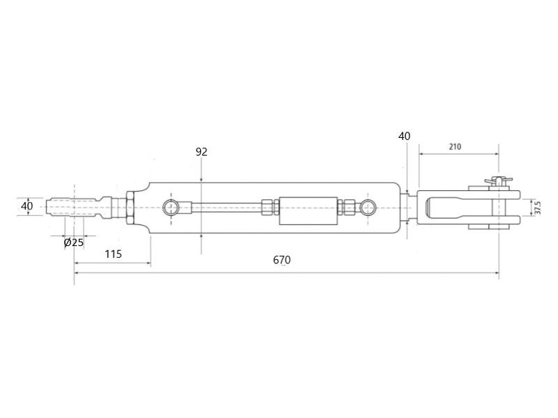 Hydraulic Levelling Box (Supplied with: Hoses) - Ball Ø 25mm - Fork ...