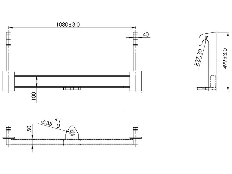 Loader Quick Attachment Bracket, Replacement for: Merlo.