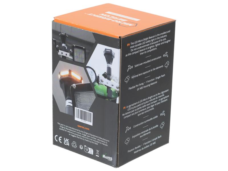 LED Rundumleuchte MICRO BRIGHT flexibler Fuß 12V Gelb