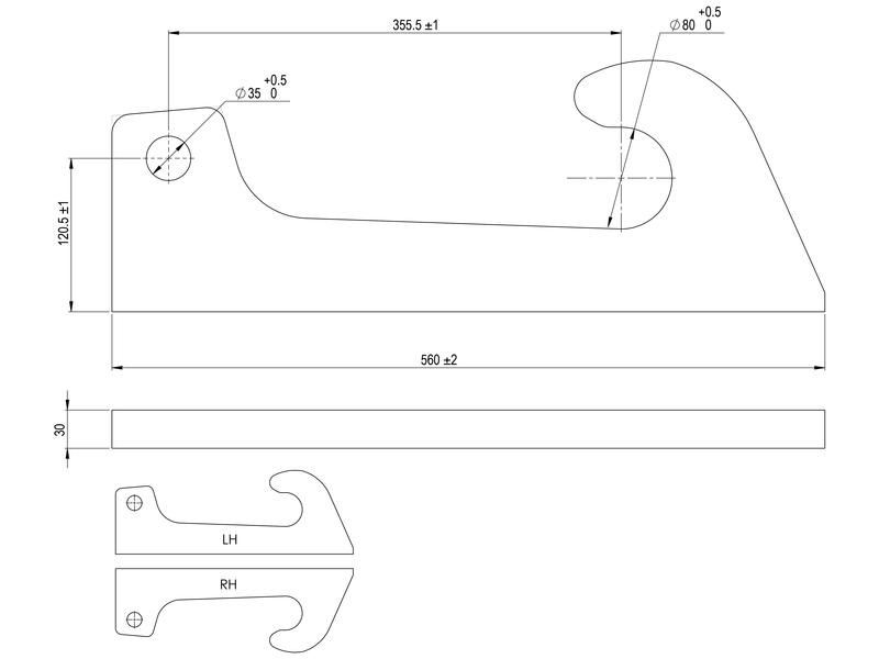 Loader Bracket (Pair), Replacement for: New Holland
