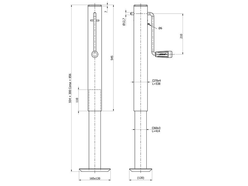 Parking Jack (Dual Speed) 3500Kg