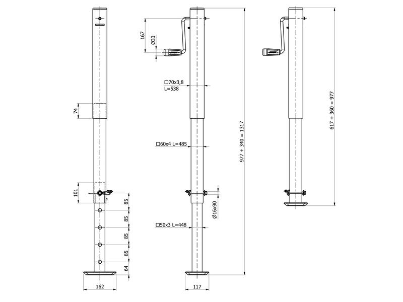 Parking Jack (Three Stage) 1500Kg