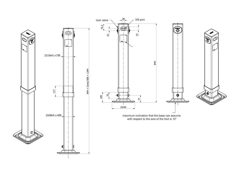 Hydraulic Parking Jack (Double Acting, Single Block Valve)
