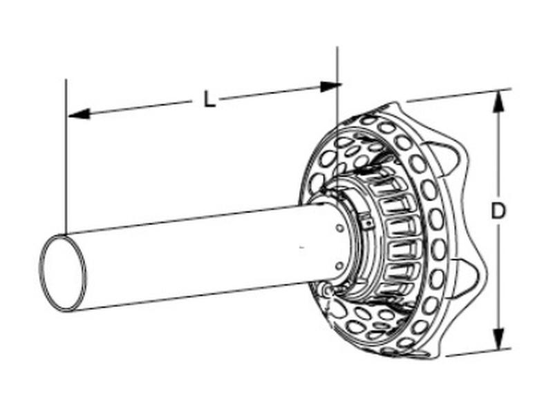 Walterscheid PTO Wide Angle Half Guard Inner, SDFH25, 1500mm