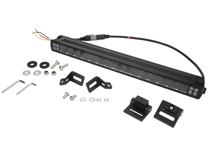 LED Work Light Bar with Warning Light Flood Beam Lumens Raw 11000 ...